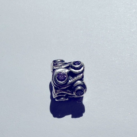 Pandora | Jewelry | Authentic Pandora Ocean Waves Purple Cubic Zirconia ...